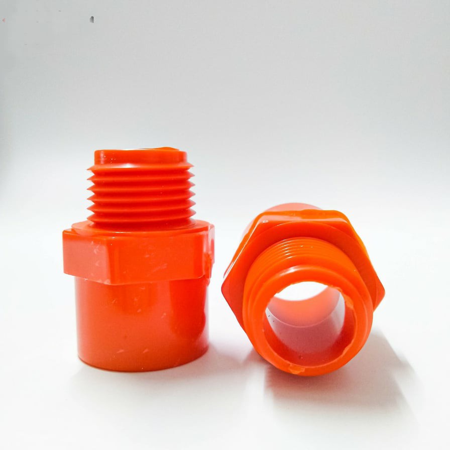 PVC Orange Pipe Electrical Fittings Coupling/ Male Adaptor/ Lock nut ...