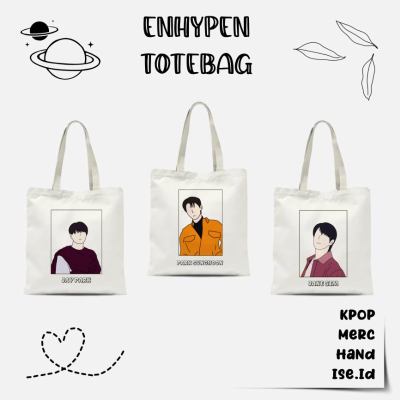 Enhypen TOTEBAG VECTOR CANVAS PREMIUM | Enhypen TOTEBAG | Jay JAKE ...