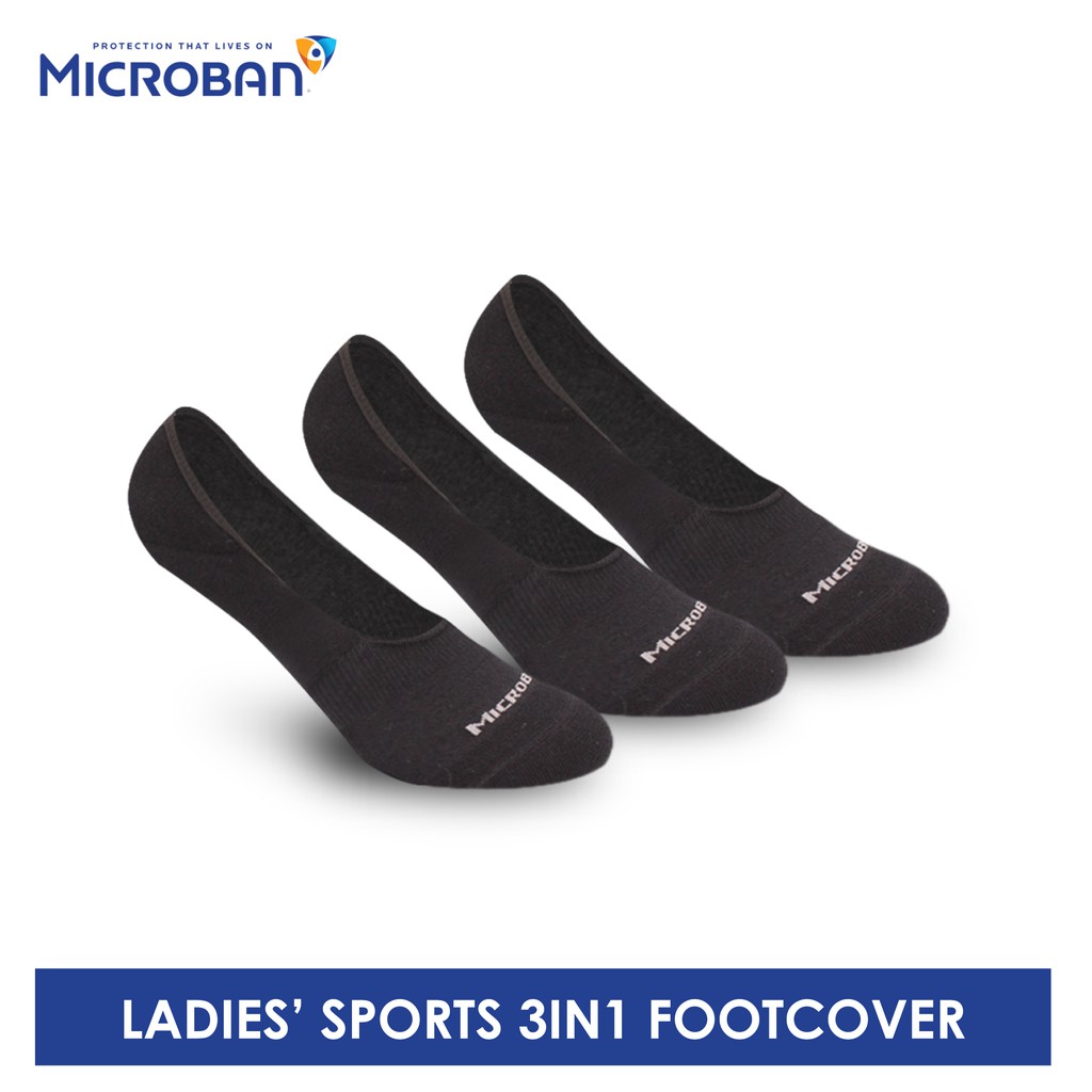Microban Ladies’ Cotton Thick Sports Foot Cover 3 pairs in a pack ...