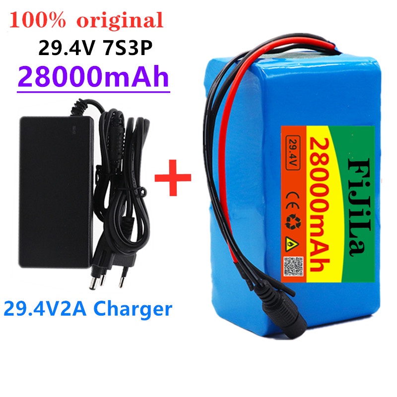 24V 28Ah 7S3P 18650 29.4V 28000mAh BMS Electric Bicycle Moped /Electric ...
