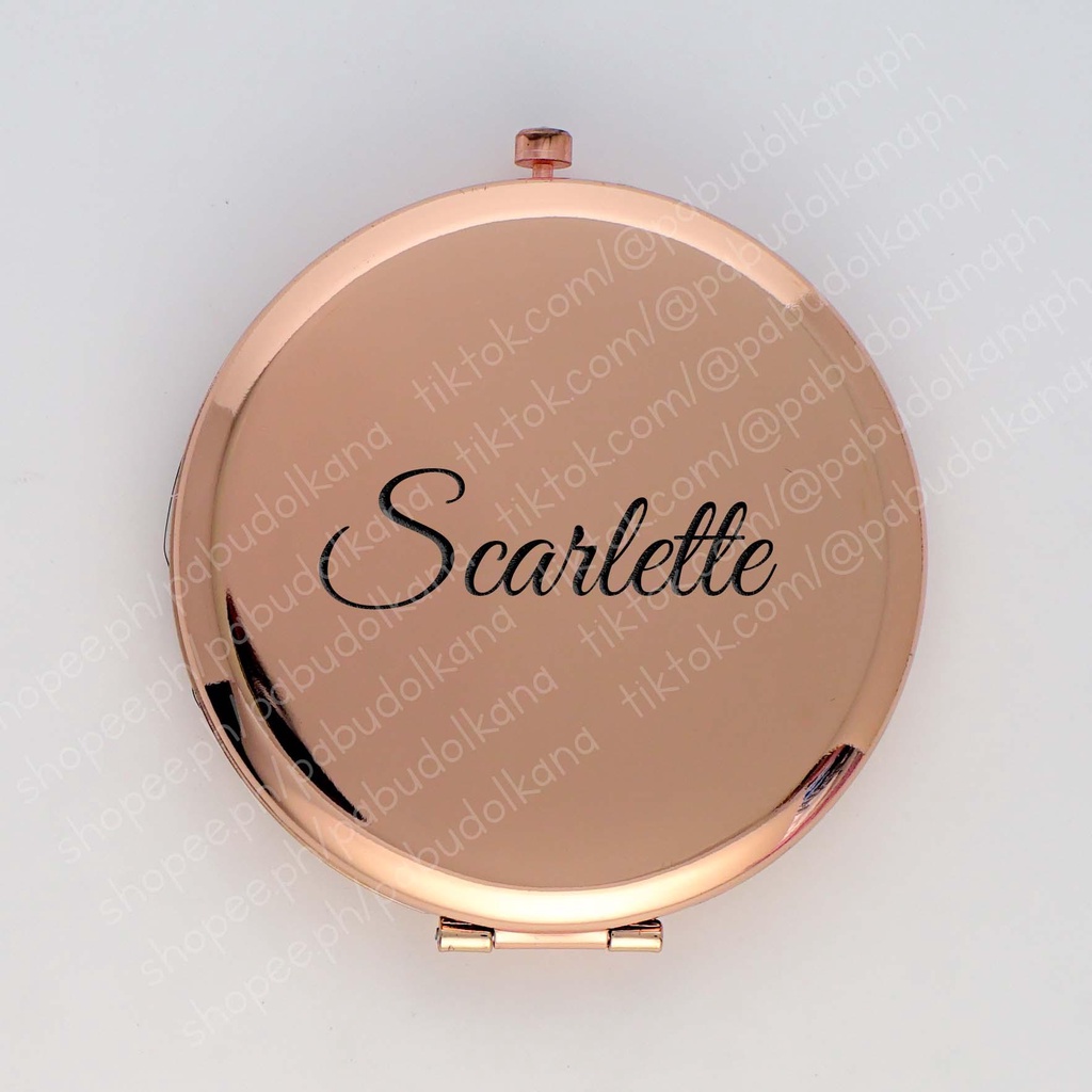 Personalized Compact Mirror Stainless Cover 2 Side Mirror View With ...