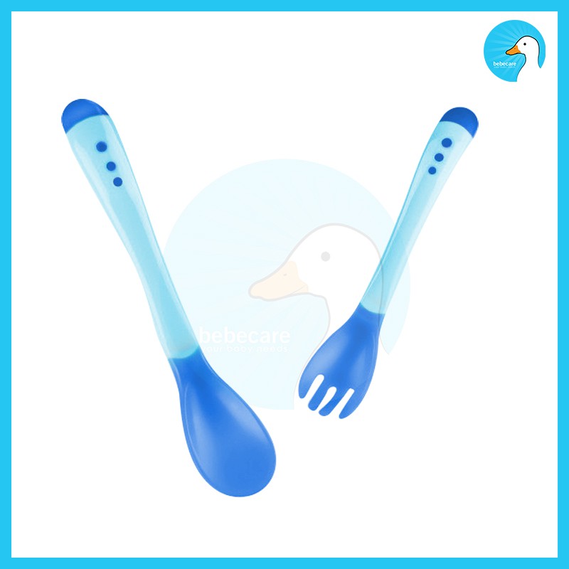 BebeCare Baby Spoons and Fork Heat Sensing Temperature Sensing Color ...