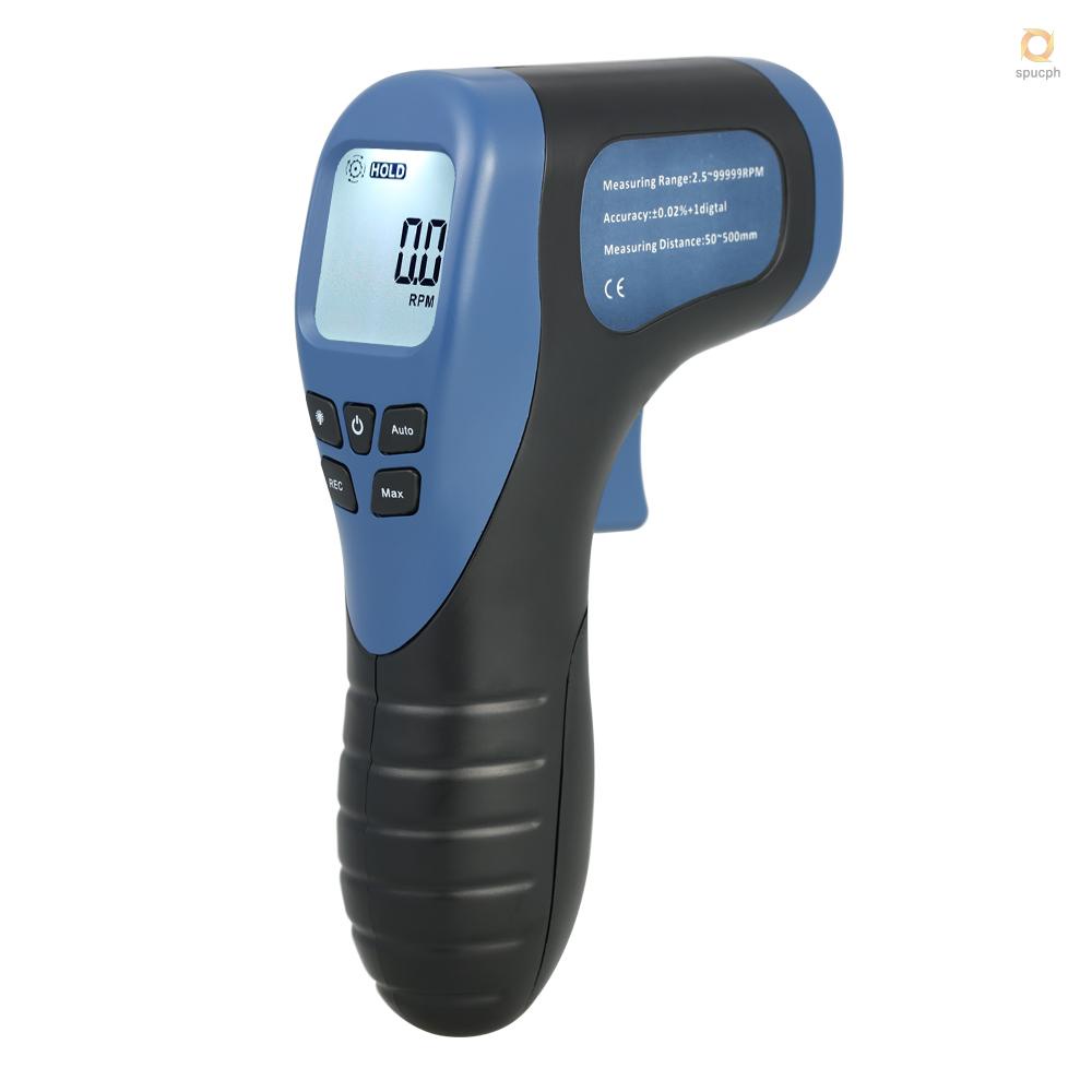 Handheld Digital LCD Photo Tachometer Laser Non-Contact Tach Range 2.5 ...