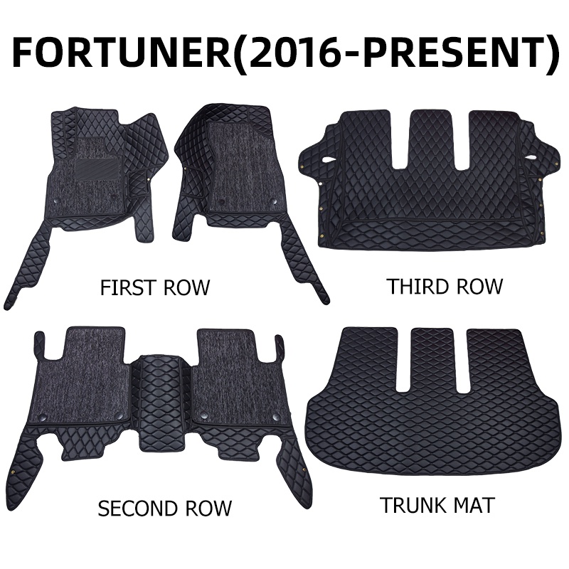 2004-2024 Toyota Fortuner Matting 7D Double Layer Car Floor Mats Deep ...