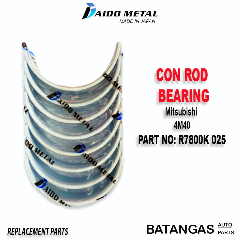 DAIDO METAL CON ROD BEARING FOR MITSUBISHI 4M40 PART NO. R7800K 025 (8 ...