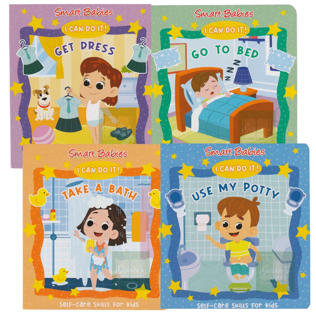 Smart Babies Self-Care Skills Board Book (Get Dressed, Go to Bed, Take ...