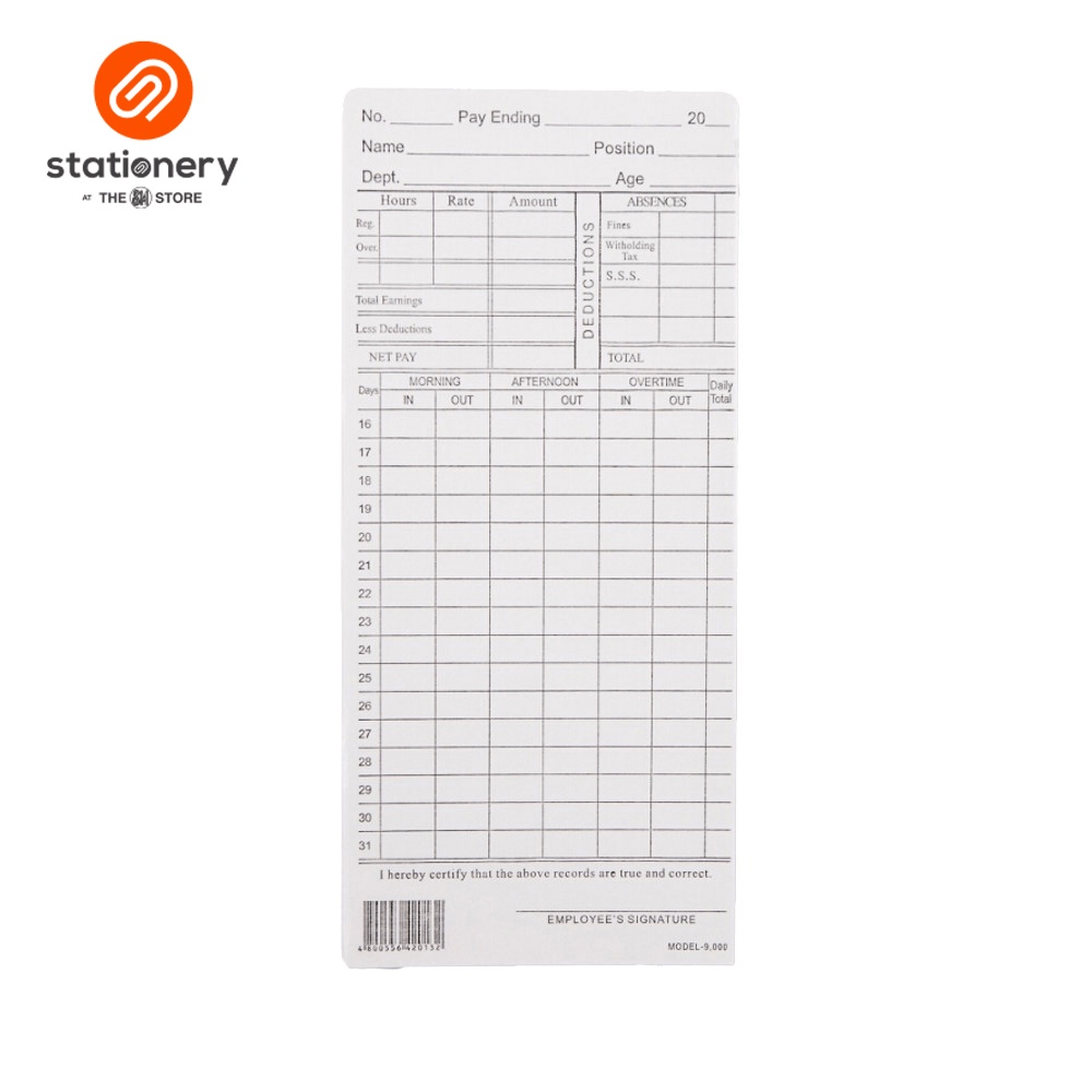 Shop timecard for Sale on Shopee Philippines