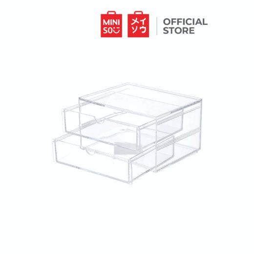 Miniso Transparent Free Combination Series Two-Grid Cosmetics Storage ...