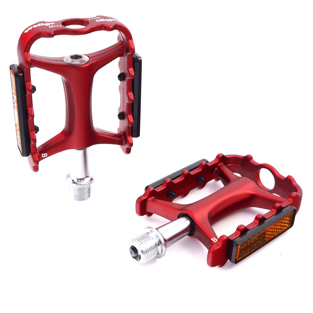 Wellgo Aluminum Bicycle Mountain Bike Road Bike Red Pedal Wellgo M111 9 ...