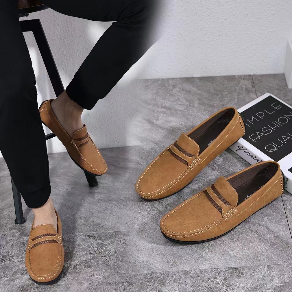 MEN'S LEATHER LOAFER TOPSIDER SHOES | Shopee Philippines