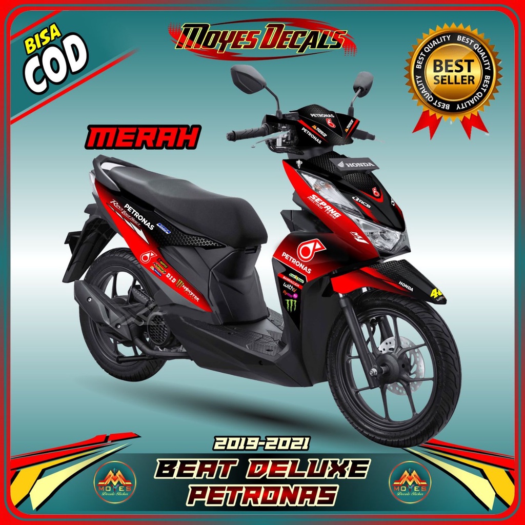 MERAH Decal Sticker Honda Beat Deluxe Motif Petronas Red Full Body ...