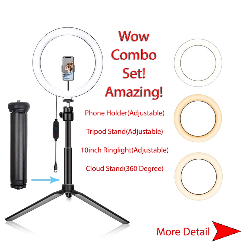Selfie Mini Led Camera Ring Light Kit Studio Box Light 6inch/8inch ...