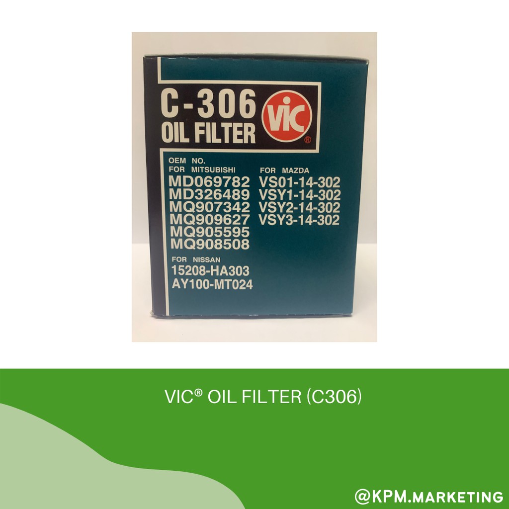 VIC OIL FILTER C-306 MITSUBISHI (adventure, montero, L300) (ORIGINAL ...