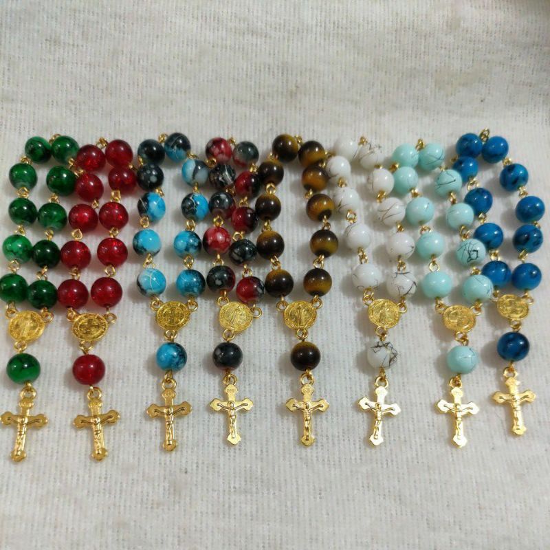 2 PCS ST. BENEDICT MINI ROSARY | Shopee Philippines