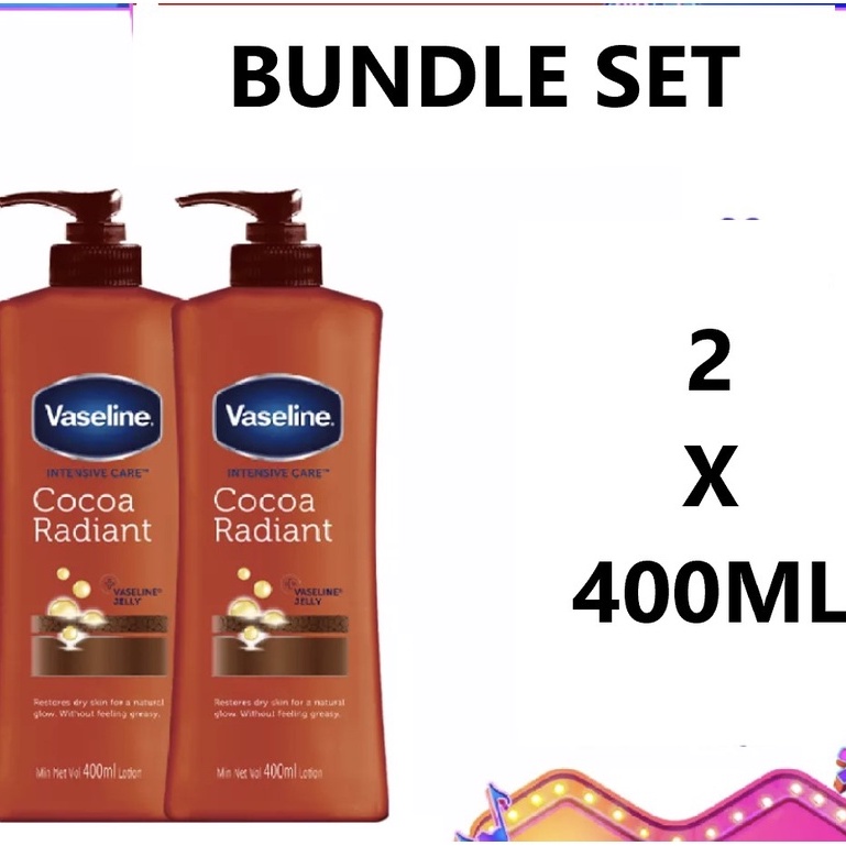 (BUNDLE SET) ORIGINAL Vaseline Intensive Care Lotion Cocoa Radiance ...