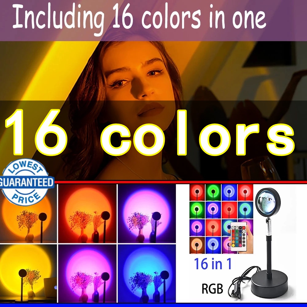 Original Italian Sunset Lamp Light Projection Sunset Light | Shopee ...