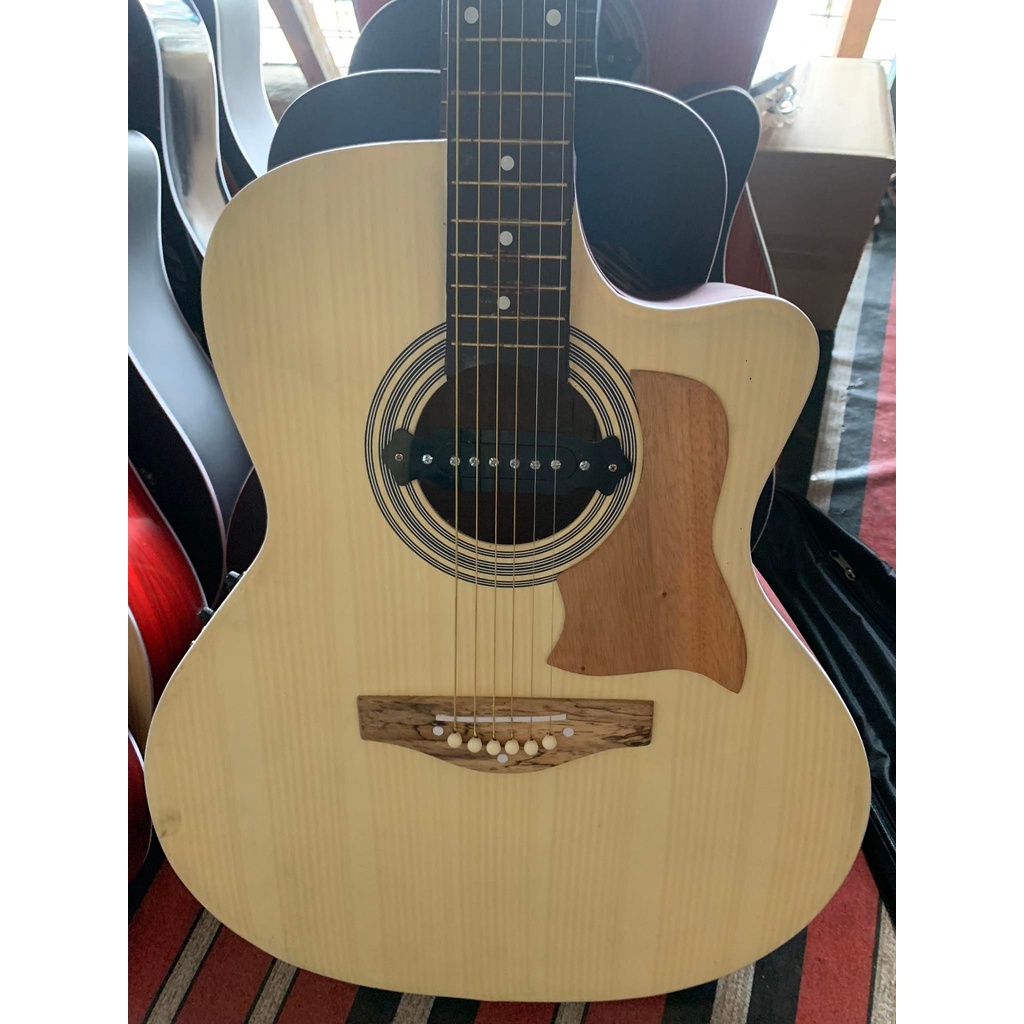 Lumanog Senior Acoustic Guitar with pick up | Shopee Philippines
