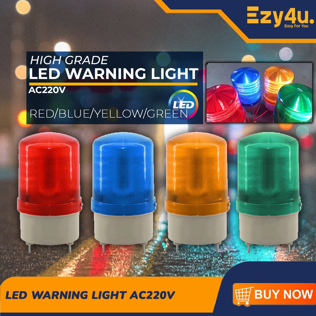 LED Warning Light Emergency Flash Signal Light Warning Alarm Siren Red ...