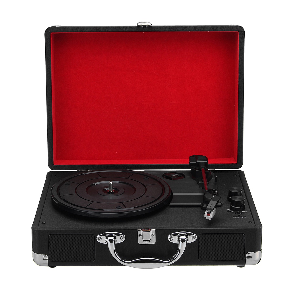 【Ready stock】Turntable With Speakers Vintage Phonograph Record Player ...