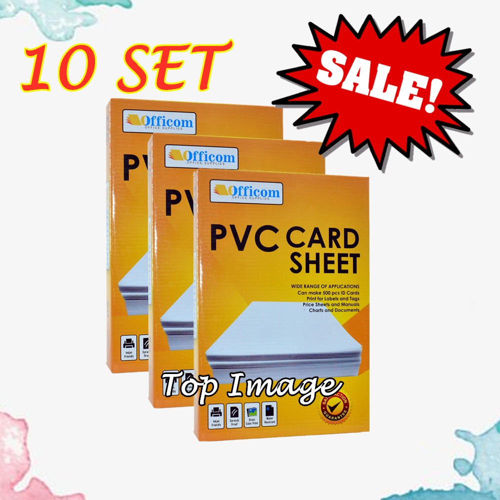 10 set PVC ID Sheet A4 - inkjet printable for ID Maker | Shopee Philippines