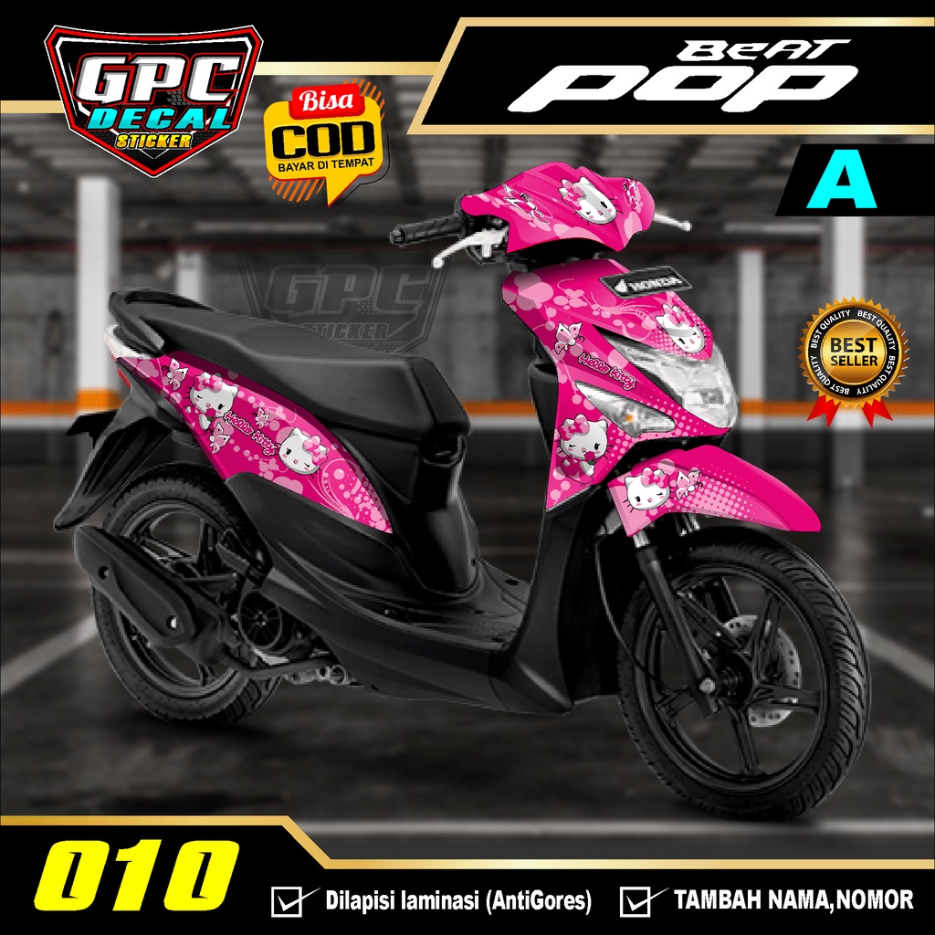 Fullbody Beat Pop 010 sticker Decal - Hello Kitty GPC Design Motorcycle ...