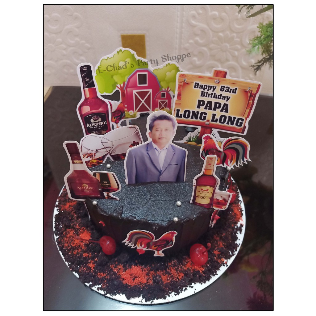 ALFONSO / ROOSTER Theme Cake Topper Set | Shopee Philippines