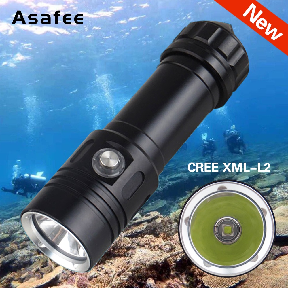 Asafee Af05D Diving Flashlight Underwater 50m Diving Light 4-speed ...