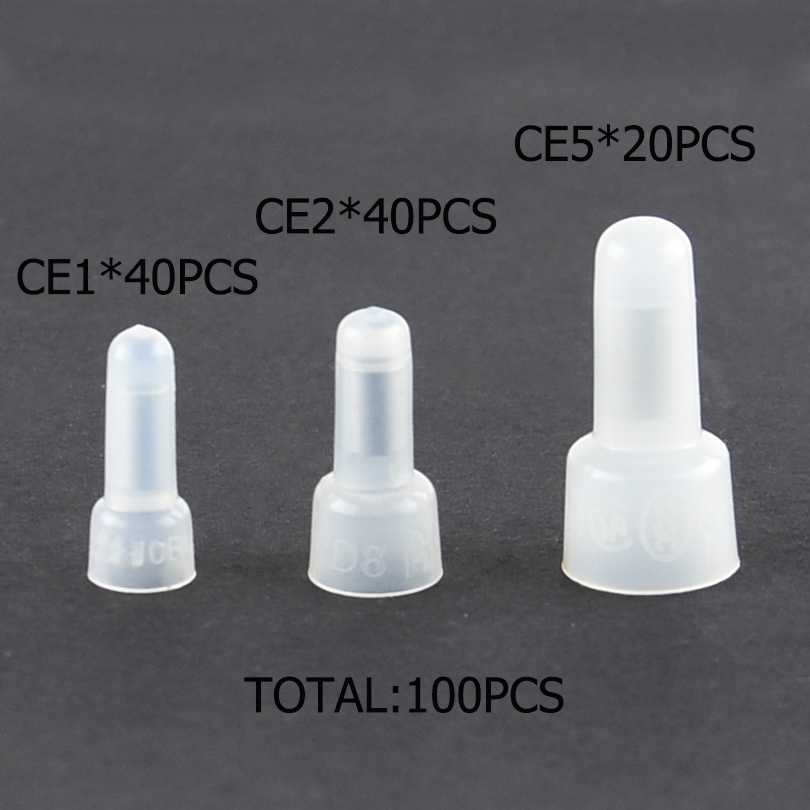 50/100PCS CE1 CE2 CE5 Closed End Crimp Caps Electrical Wire Cable ...