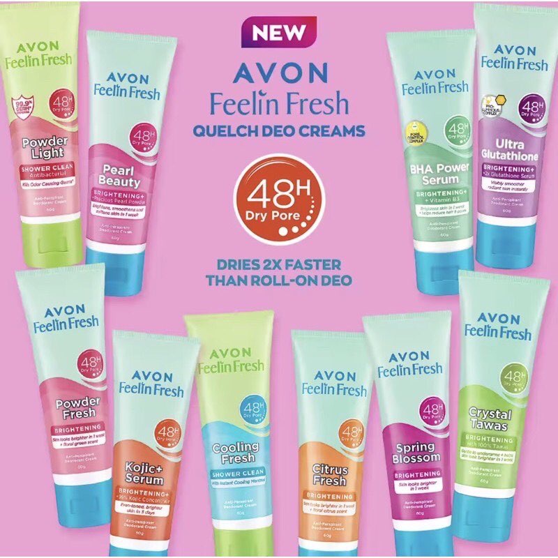 Avon Feelin Fresh Anti Perspirant Deodorant Cream | Shopee Philippines