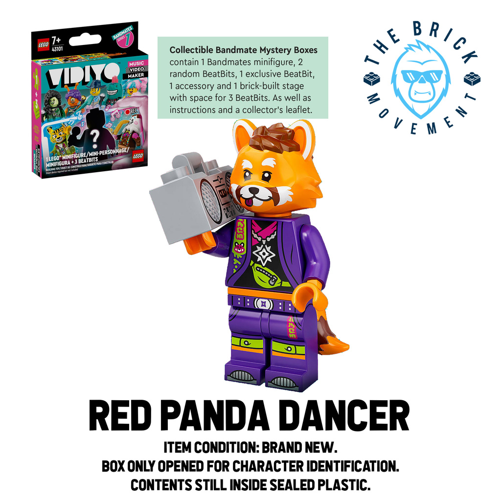 LEGO® VIDIYO Bandmates Series 1: Red Panda Dancer Minifigure | Shopee ...