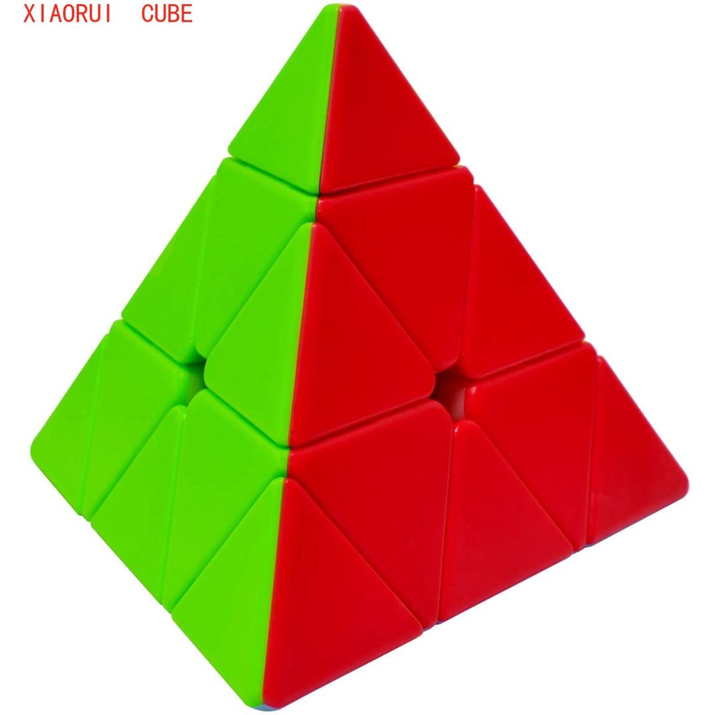 xiaorui Pyraminx Stickerless Speed Cube Cube 3x3 Magic Cube Triangle Pyramid Puzzle Twist Travel ...