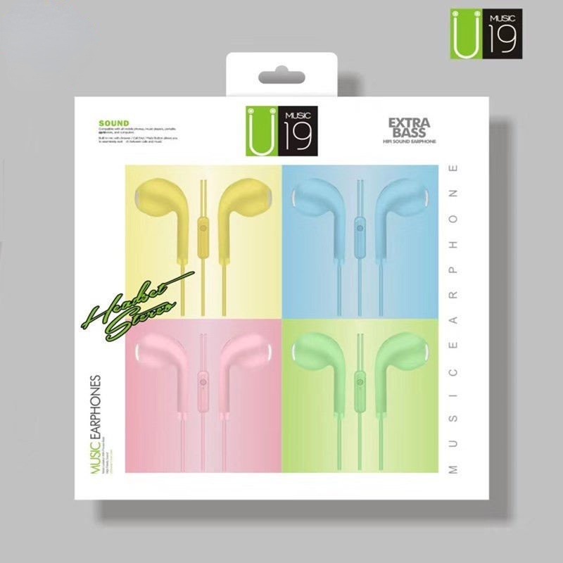 Macaron headset U19 headset wired headset line control with microphone ...