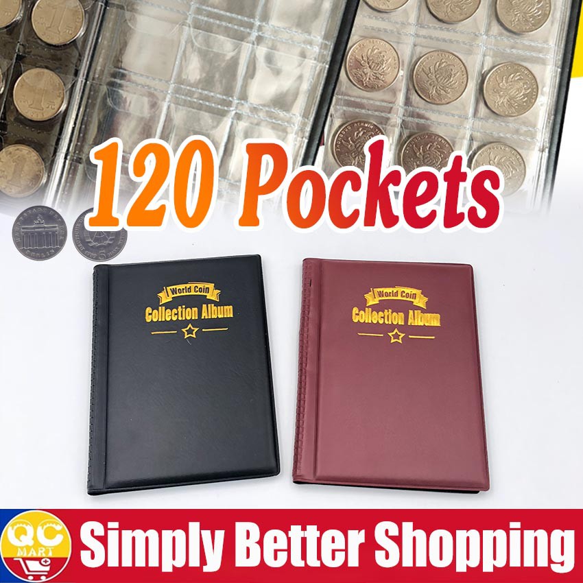 120 Pieces Coins Storage Book Commemorative Coin Collection Album ...
