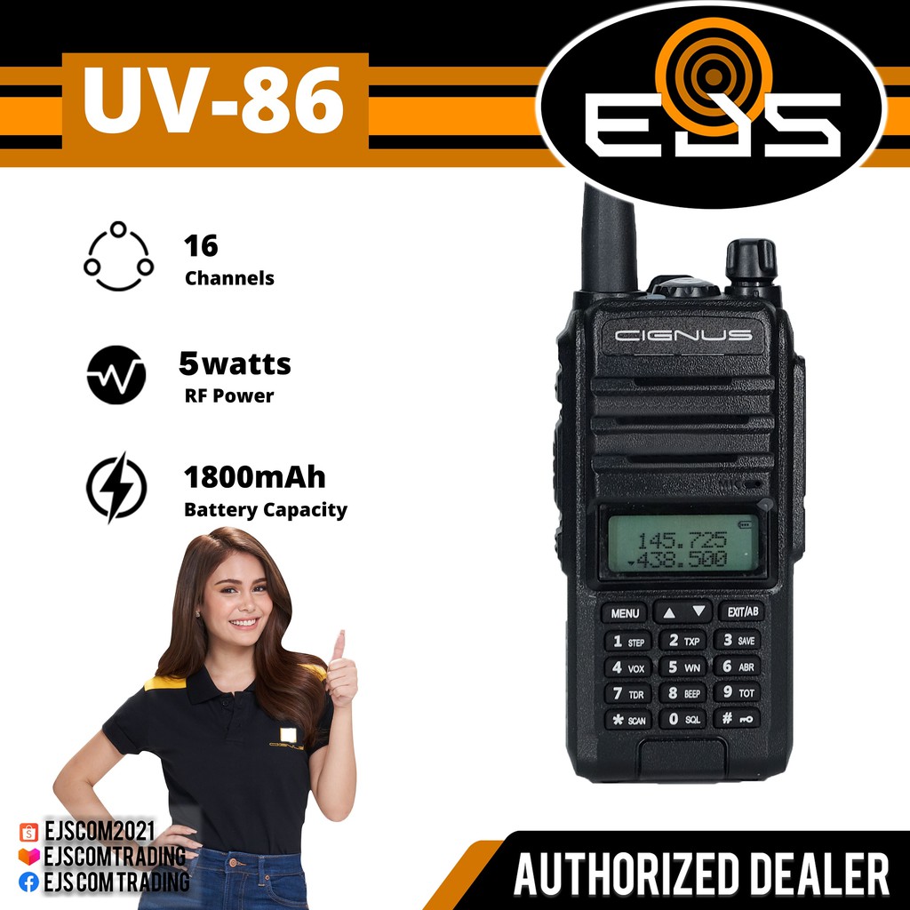CIGNUS UV86 DUAL BAND RADIO | Shopee Philippines
