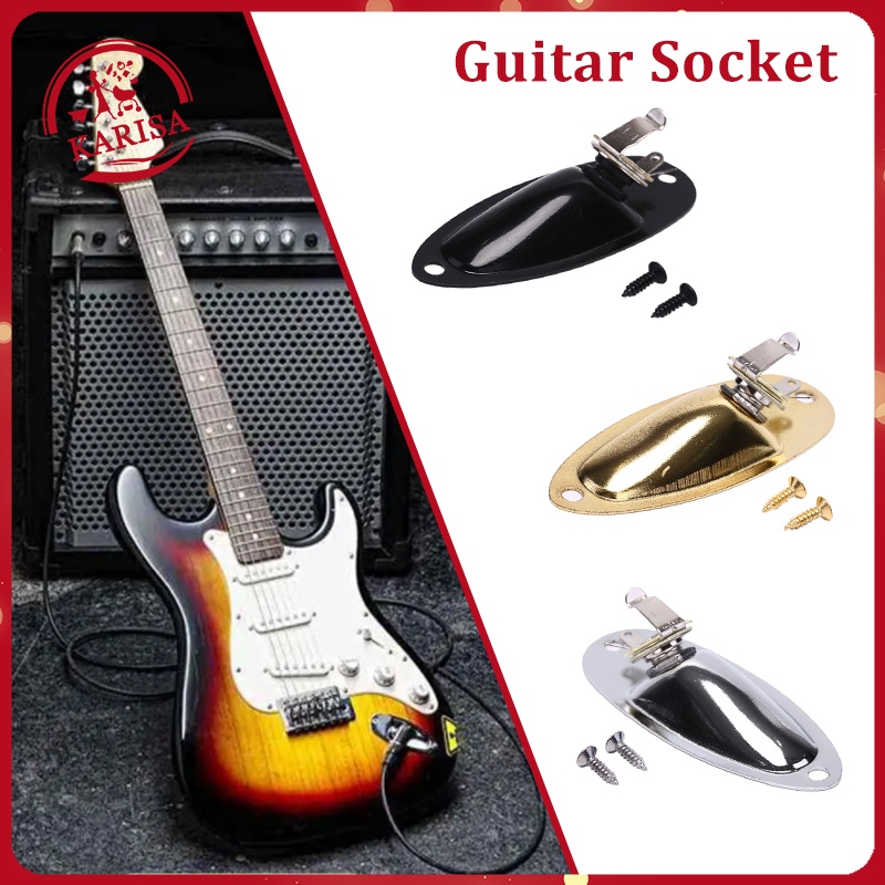 Boat Guitar Jack Plate with Screws Silver, for Strat Stratocaster ...