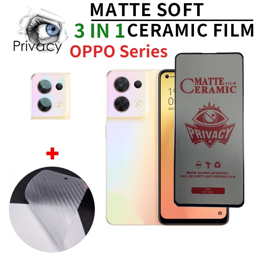 3 in 1 Screen Protector Anti Spy Soft Ceramic Matte Privacy Protector ...