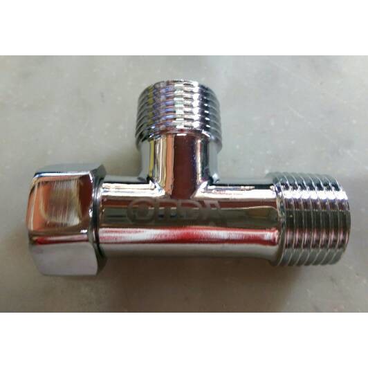 ONDA T BRANCH FOR WC SHOWER / 1/2" BRASS CHROME TEE FAUCET STOP FAUCET ...