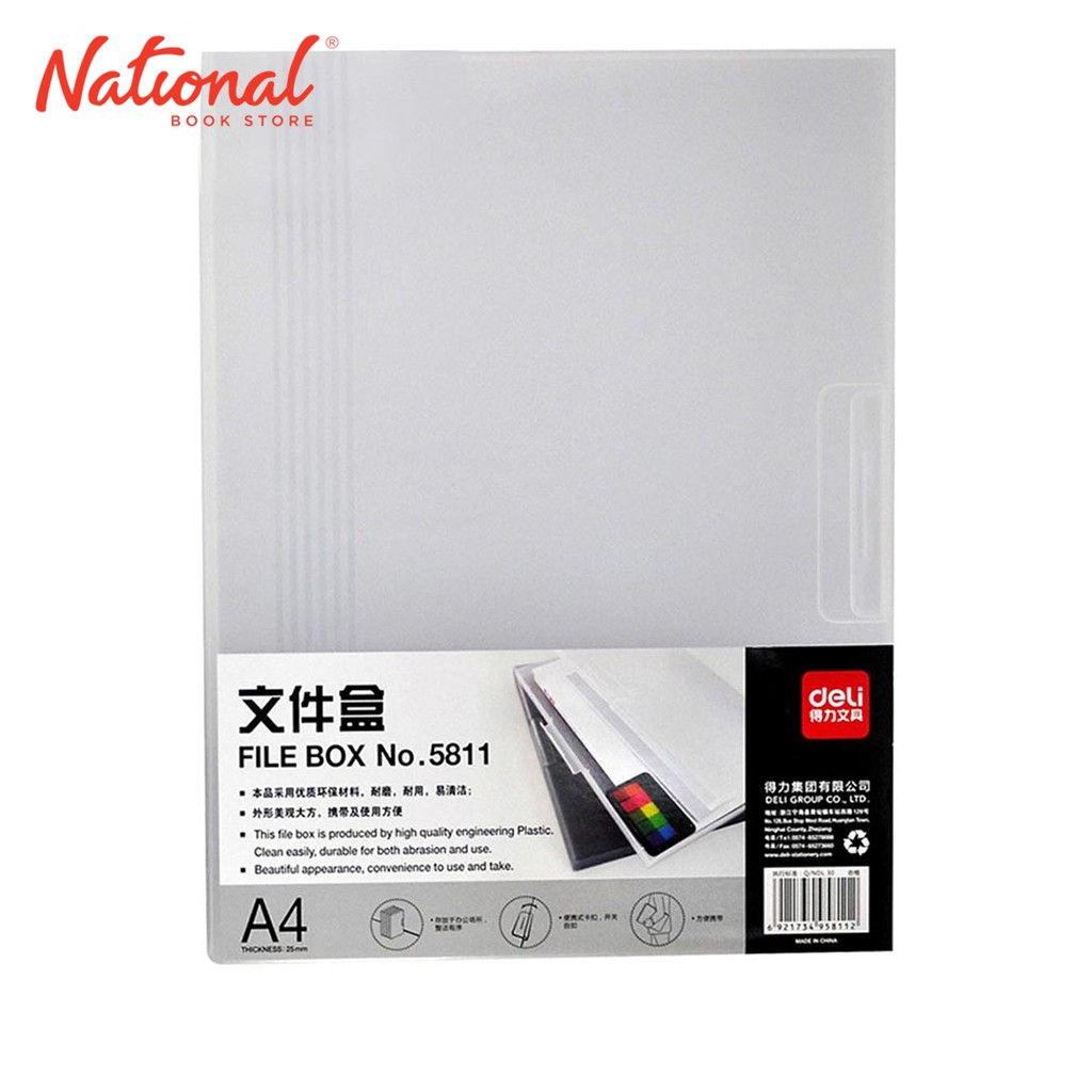 Deli File Case 5811 A4 25Mm, White National Book Store | Shopee Philippines