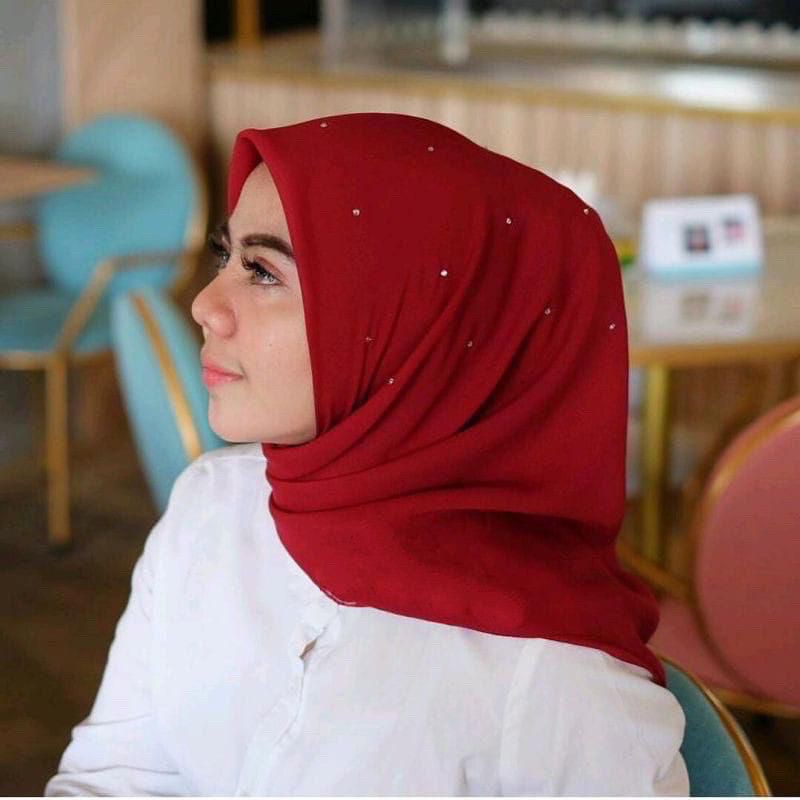 Bella blink 02 Rectangular hijab/bawal manik Hood | Shopee Philippines