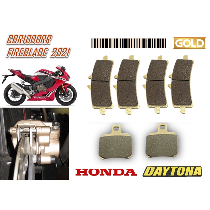 HONDA DISC BRAKE PADS CBR1000RR FIREBLADE 20-21 GOLD QUALITY MOTORSPORT ...