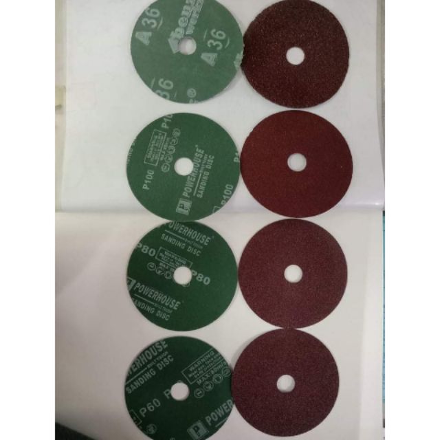 Sanding Disc Sand Paper (Liha) Grit 36 , 60 , 80 , 100 Or 120 (Sold Per ...