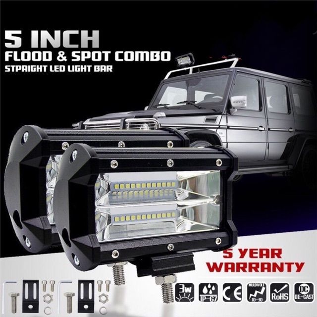 Fog Light 5inch 72W Yellow LED Work Light Bar Lamp for Driving Fog ...