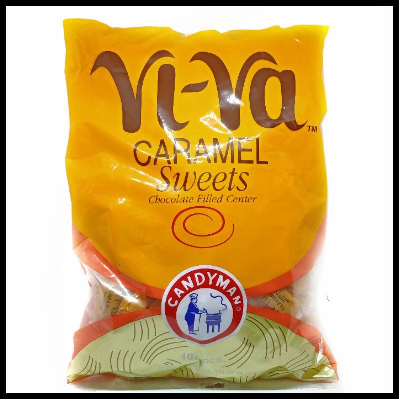 Viva Caramel Sweets Chocolate Filled Center 100pcs. | Shopee Philippines