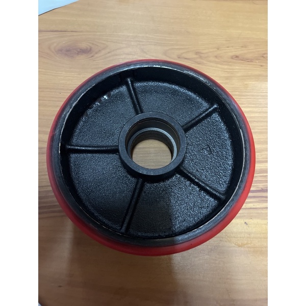 Red PU Jack Lift Pallet Load Steering Wheel 7"(180mm) with/without ...