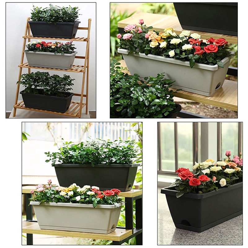 Planting vegetable pots long strip flower pots home balcony planting ...