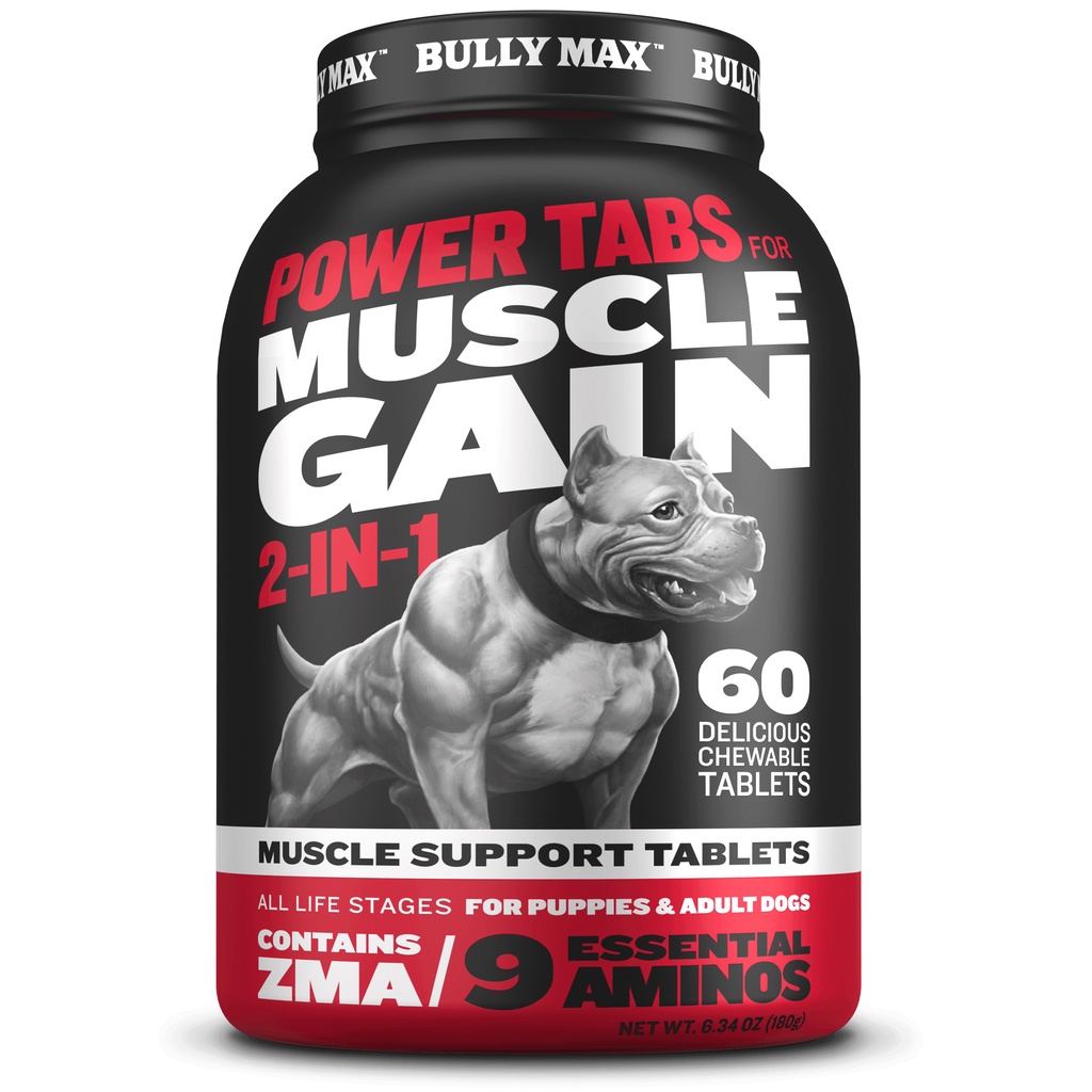 Bully Max Canine Muscle Builder Bulking Supplement For Dogs 60 Tablets ...