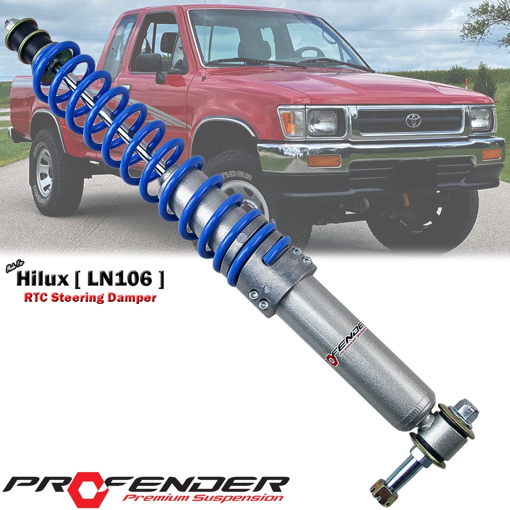 Profender Heavy duty Steering Shock Damper Toyota Hilux LN106 YN106 ...