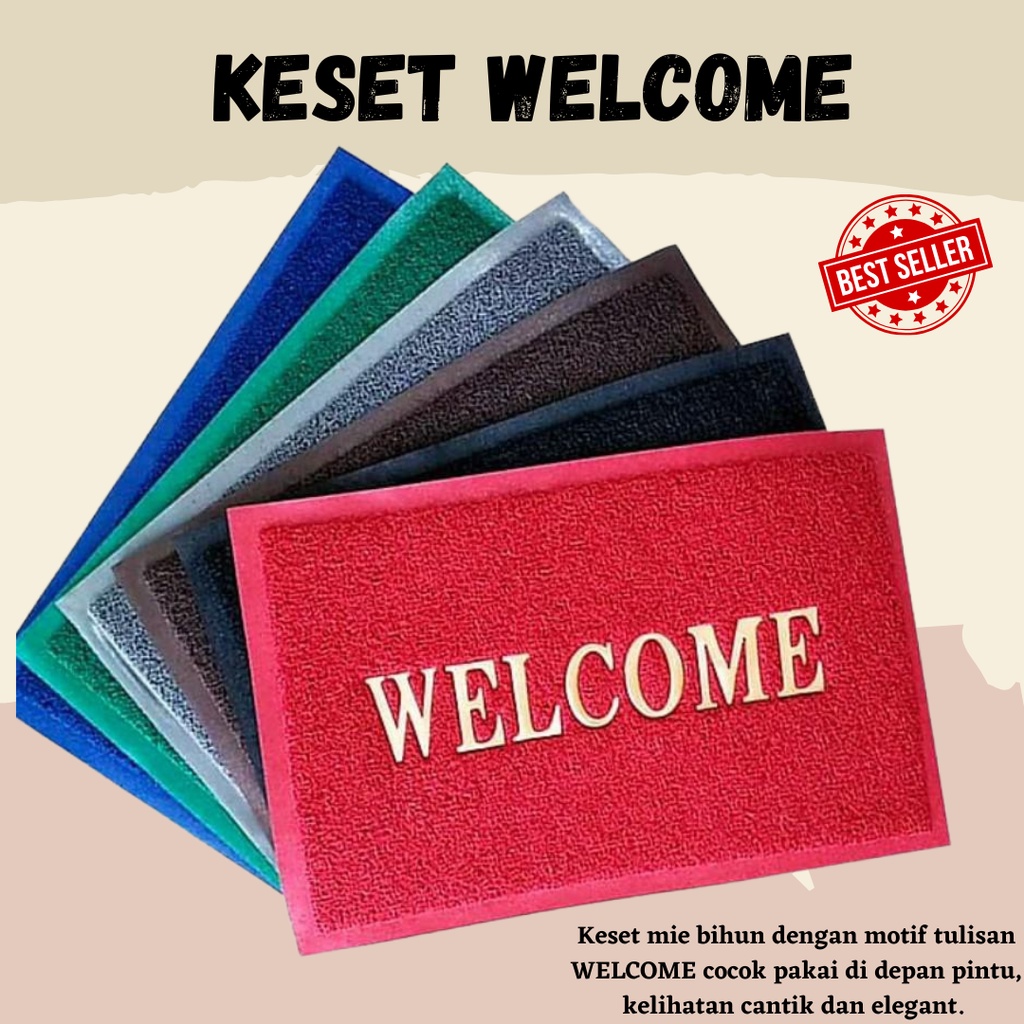 Welcome PREMIUM (Thick) Mat/ANTISLIP Vermicelli Mat/WELCOME Noodle Mat ...
