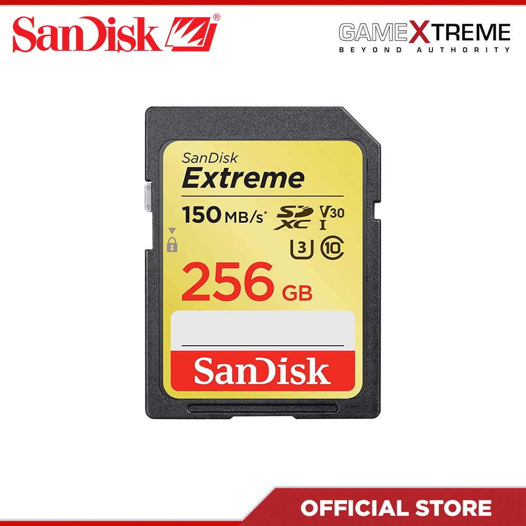 SanDisk Extreme SDSDXV5 256GB SDXC UHS-I Memory Card 150MB/s, C10, U3 ...