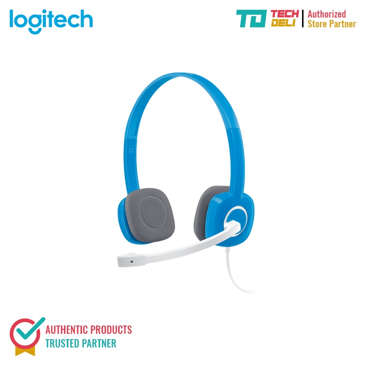 Logitech H150 Stereo Sound Dual Jack Headset, Rotating Mic, In-Line ...